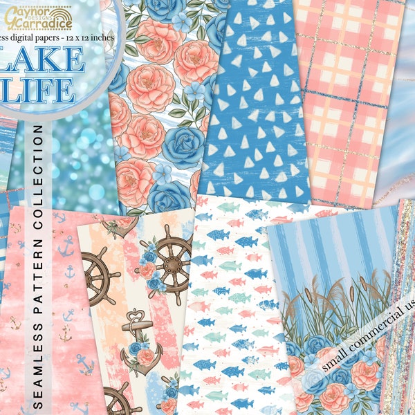 Coral Digital Paper - Etsy