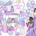 Girls Birthday Clipart - 78 Piece Holographic Celebration Clip Art ...