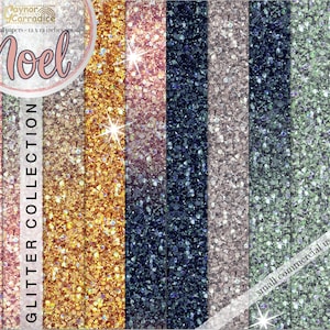 Winter Glitter Digital Papers - Rose Gold, Navy, Silver Ombre Glitter ...