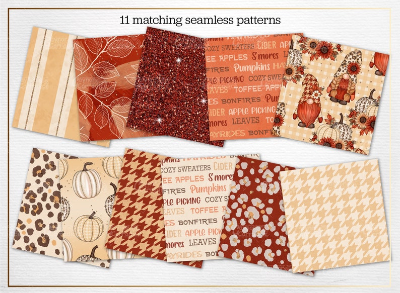 Autumn Farmhouse Clipart Bundle Fall Digital Paper / Fall - Etsy