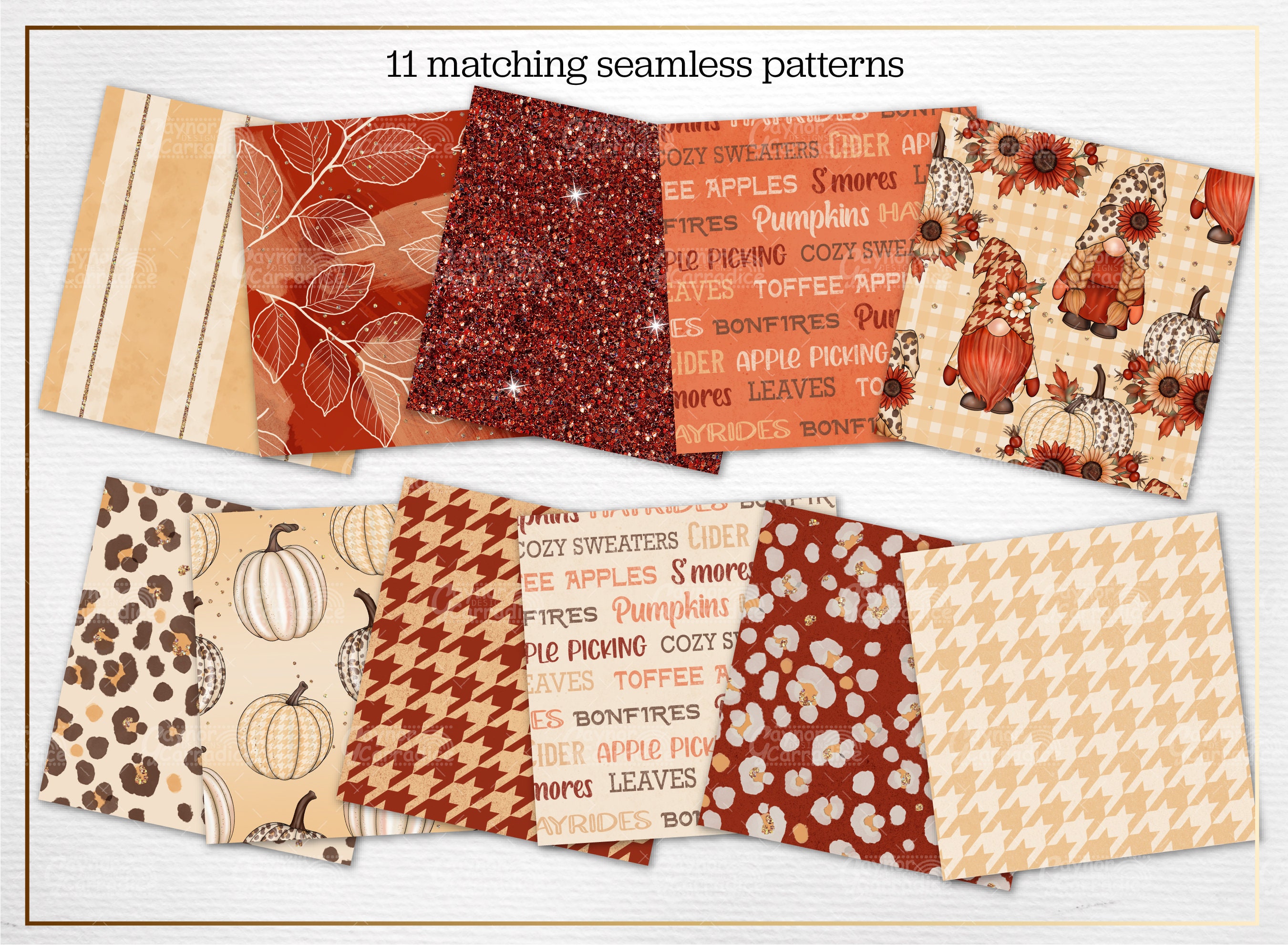 Autumn Farmhouse Clipart Bundle Fall Digital Paper / Fall - Etsy UK
