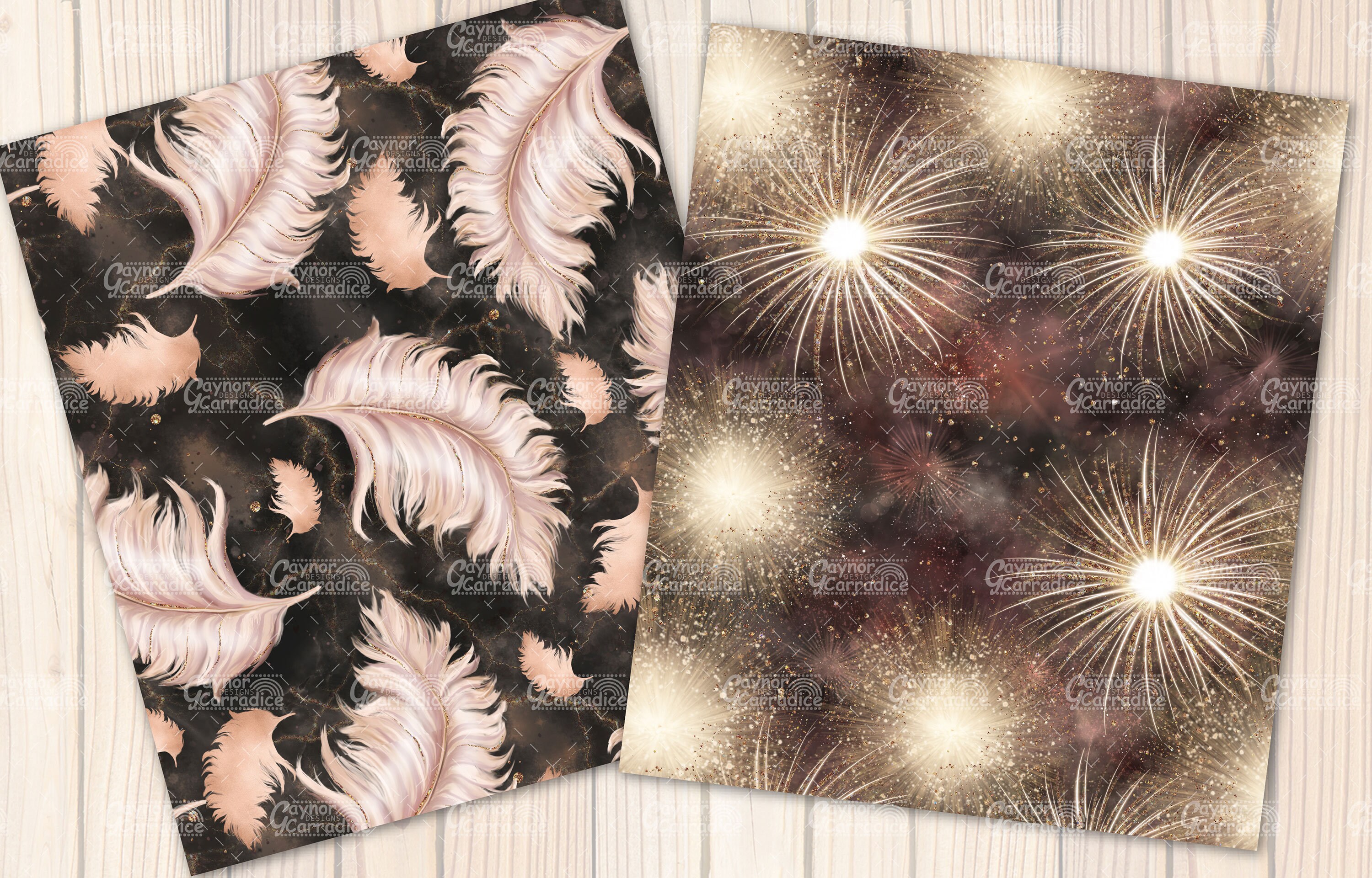 New Year Digital Papers 12 Watercolor New Years Eve Seamless - Etsy UK