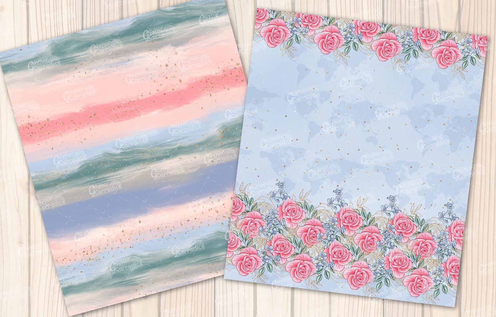 Travel Digital Papers 12 Watercolor Vacation Seamless - Etsy