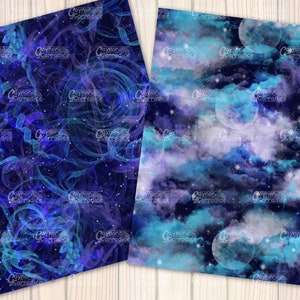 Watercolor Halloween Digital Papers - 12 Witchcraft Seamless Patterns ...