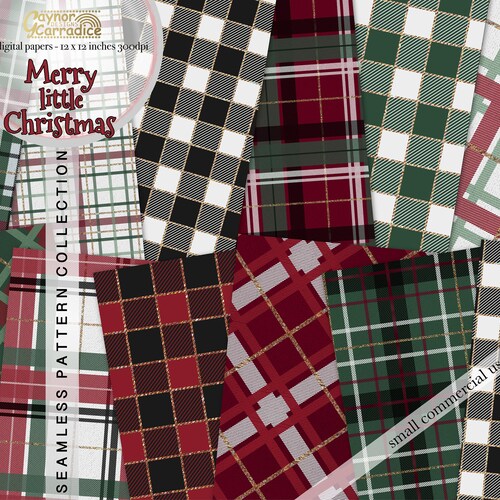 Watercolor Winter Digital Papers 12 Christmas Seamless - Etsy