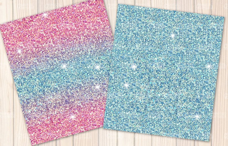 Easter Glitter Digital Papers - Pastel Ombre Glitter Seamless Patterns ...