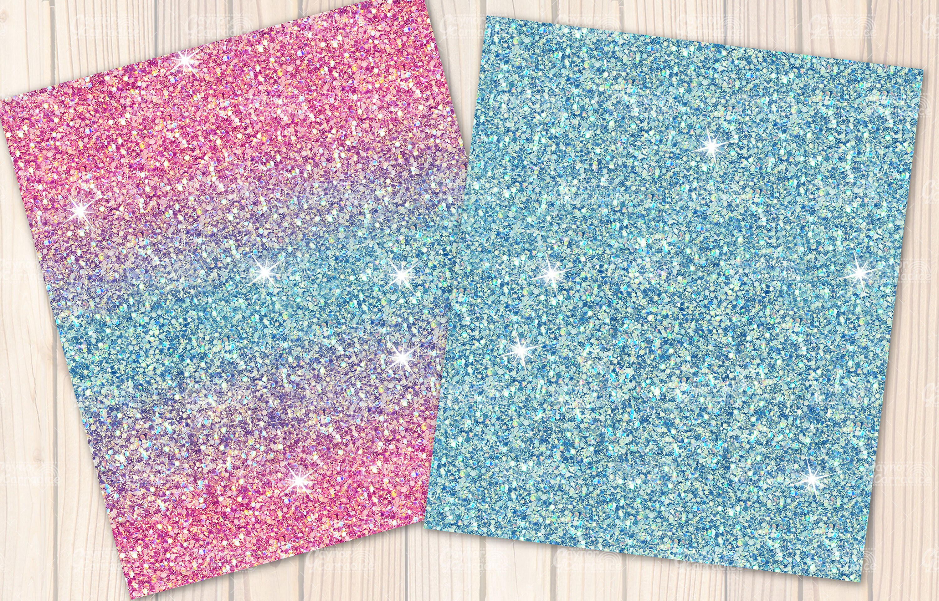 Easter Glitter Digital Papers - Pastel Ombre Glitter Seamless Patterns ...