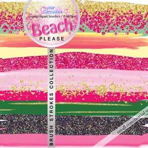 Brush Stroke Clipart Brush Strokes Clip Art Glitter Brushes Watercolor ...