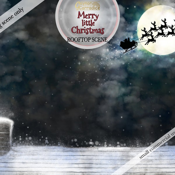 Christmas Background Scenes Clipart - Etsy