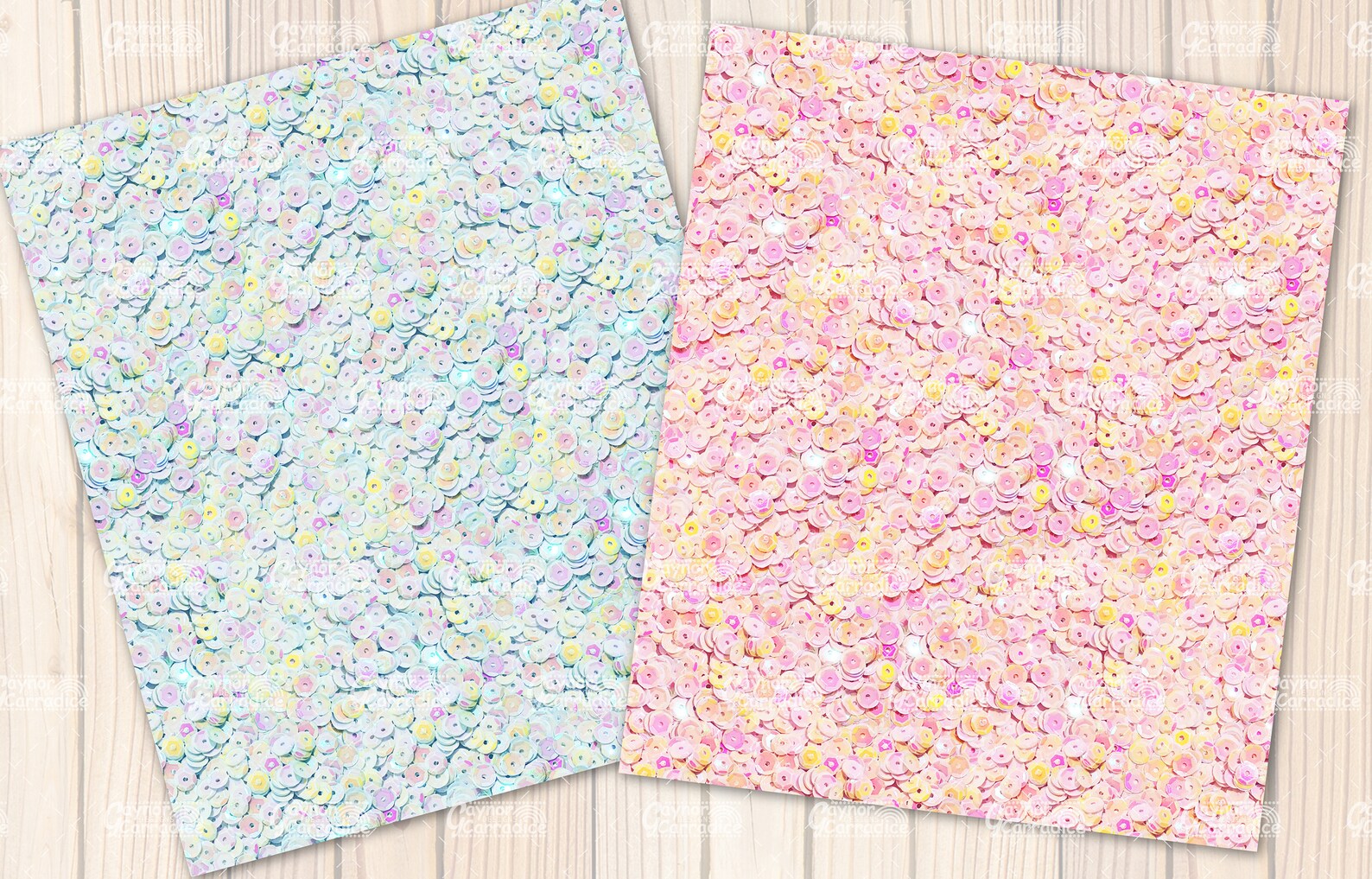 Iridescent Sequins Digital Papers Multi Colored Sequin - Etsy