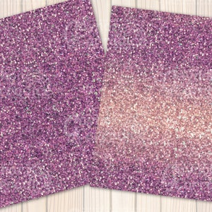 Pastel Glitter Digital Papers - Spring Ombre Glitter Seamless Patterns ...