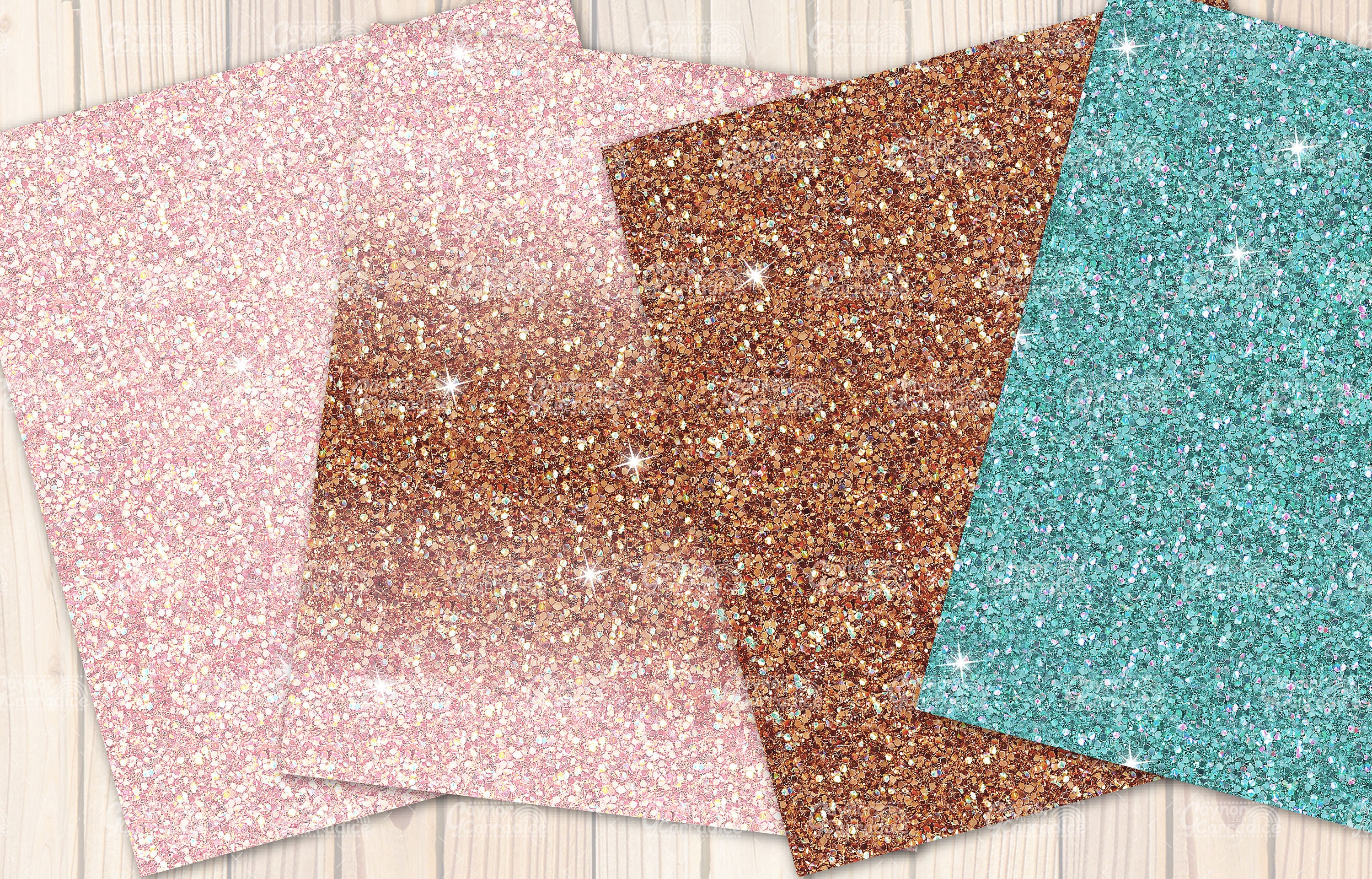 Summer Glitter Digital Papers - 22 Glitter Seamless Patterns, Ombre ...