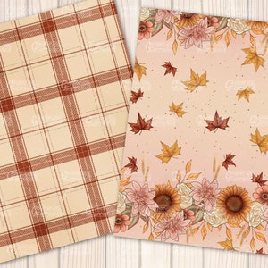 Watercolor Fall Digital Papers - 12 Autumn Seamless Patterns, Pumpkin ...