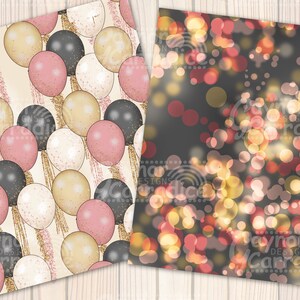 Watercolor New Years Digital Papers - 10 New Years Eve Seamless ...