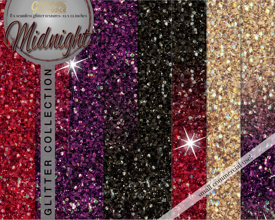 Halloween Glitter Seamless Patterns, Glitter Digital Papers, Hallows ...