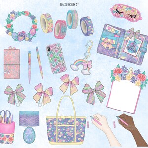 Cute Easter Planner Clipart - 22 Piece Dragon Inspired Watercolor ...