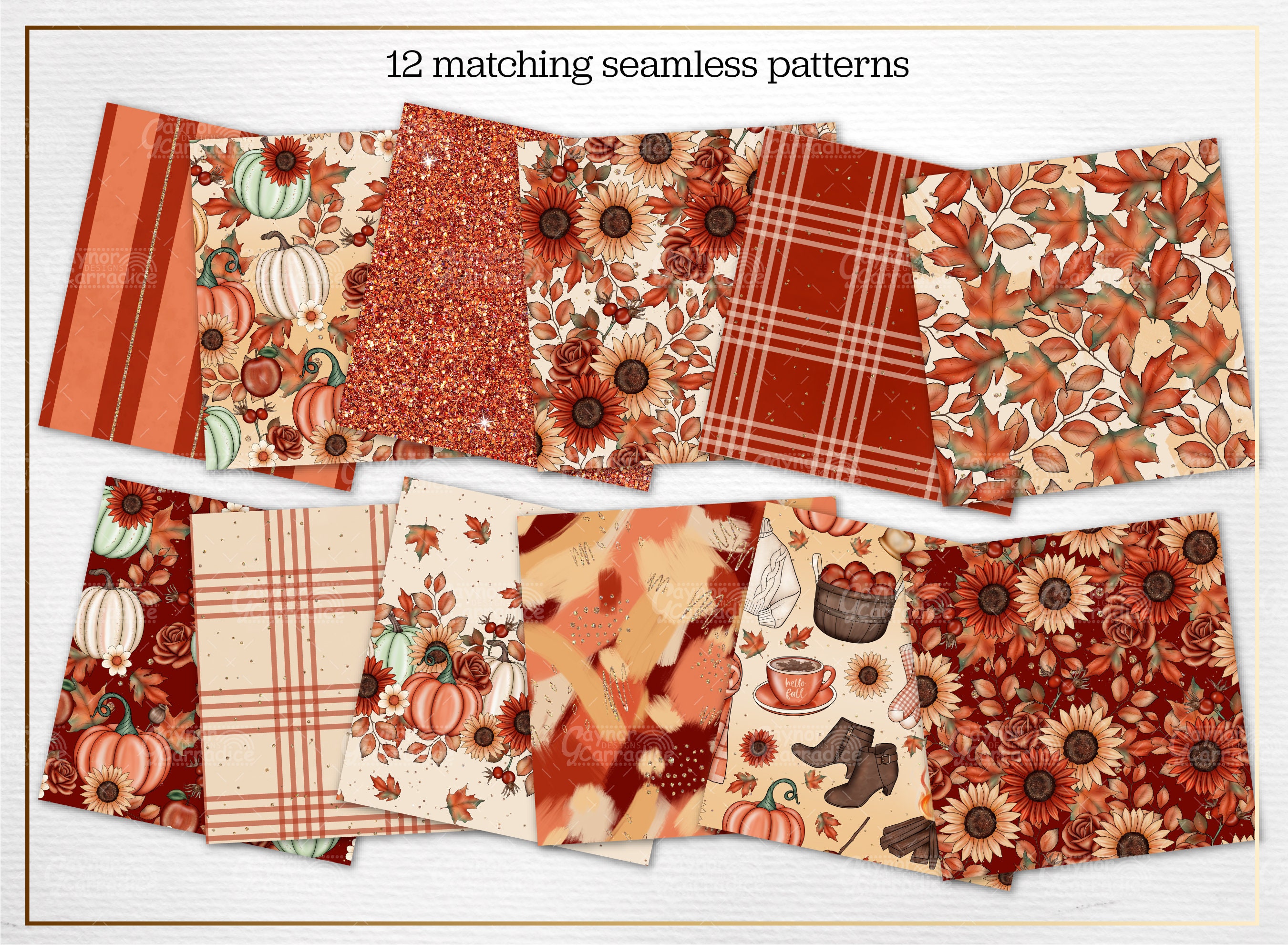 Autumn Favorites Clipart Bundle Fall Digital Paper / Fall - Etsy