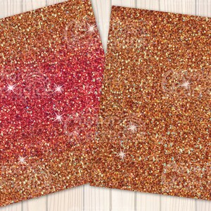 Fall Glitter Digital Papers, Autumn Glitter Seamless Patters ...