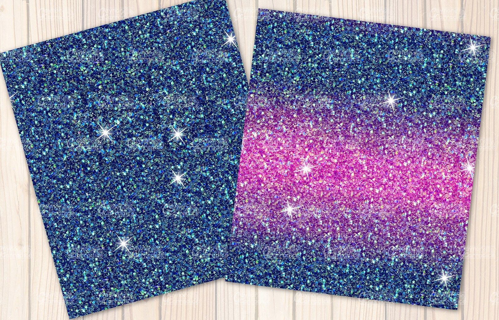 Space Glitter Digital Papers - Pink, Gold, Cyan, Purple Ombre Glitter ...