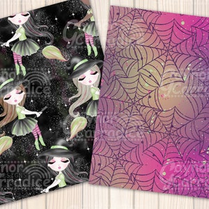 Cute Halloween Digital Papers - Halloween Seamless Patterns, Spooky ...