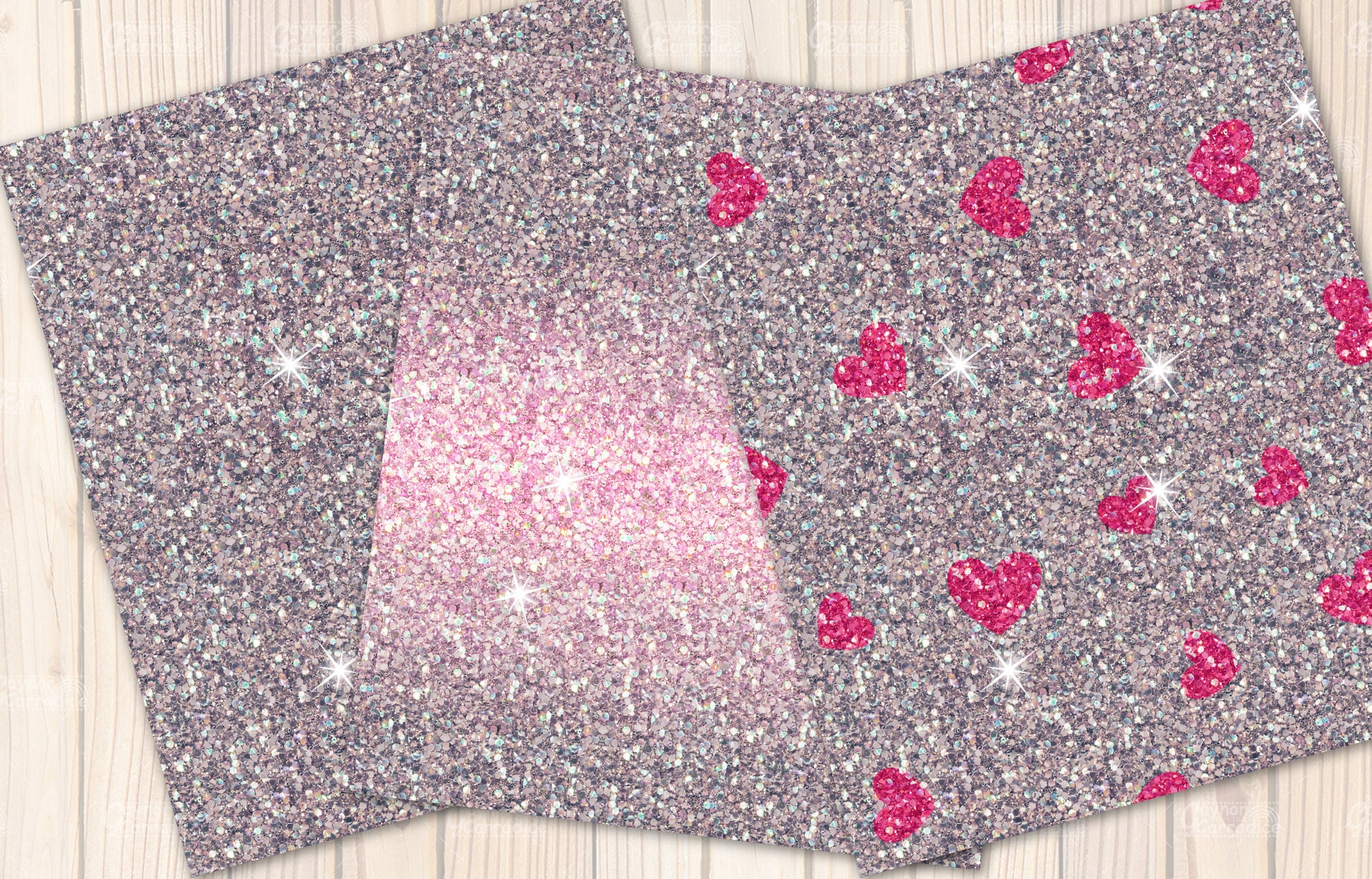 Valentines Day Glitter Digital Papers - Pink, Red, Mint, Chocolate ...
