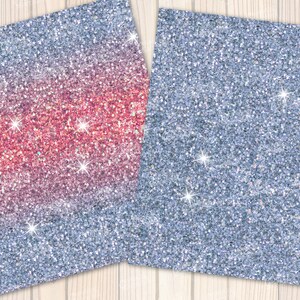 Travel Glitter Digital Papers - Blush, Blue, Gold, Teal Ombre Glitter ...