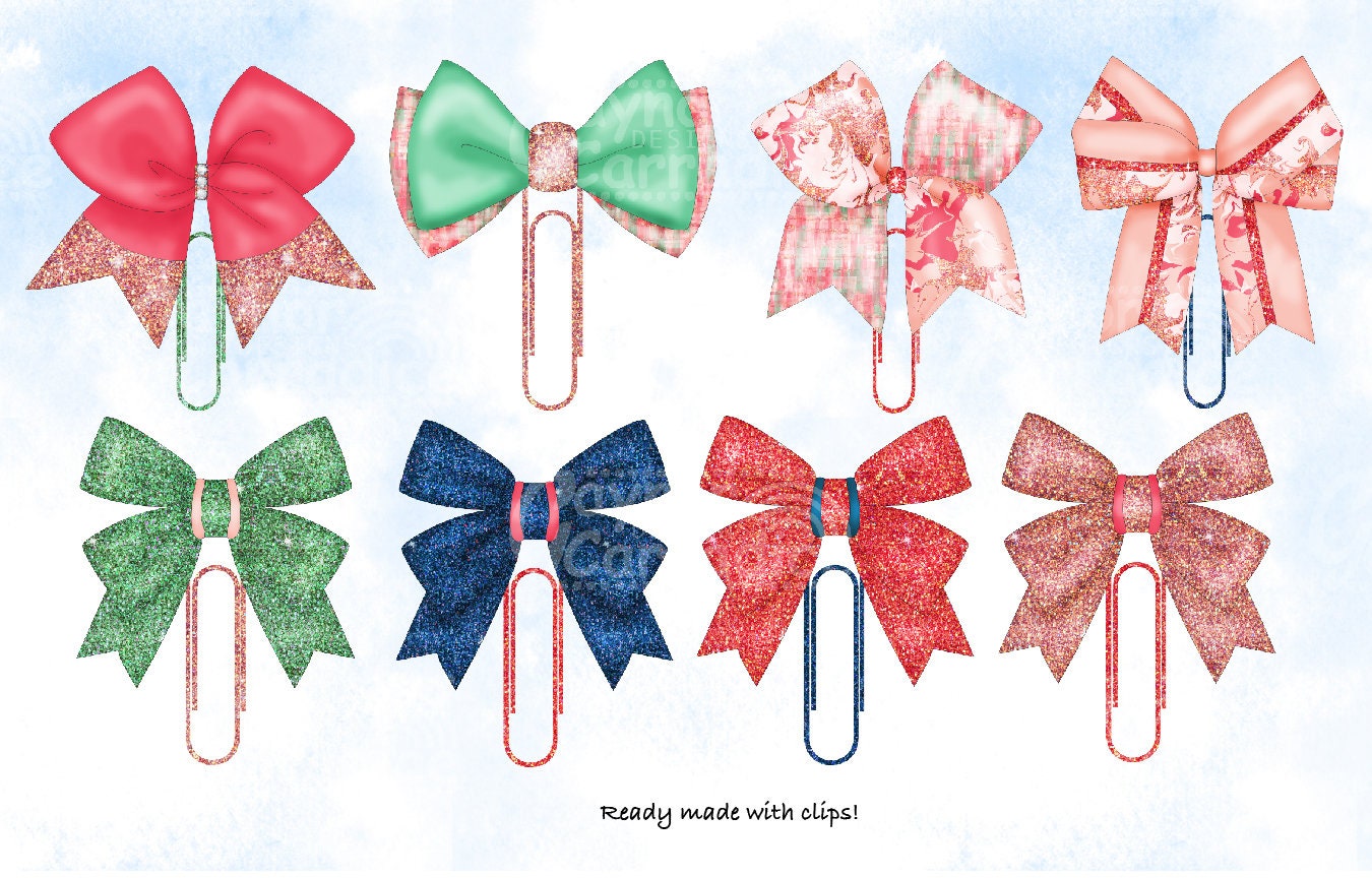 Planner Bow Clipart - Bows Clip Art Watercolor Rose Gold Ribbon ...