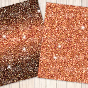 Autumn Glitter Digital Papers - Rust, Purple, Orange Ombre Glitter ...
