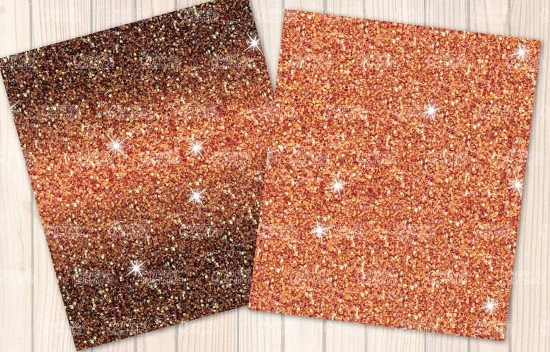 Autumn glitter digital papers rust purple orange ombre | Etsy