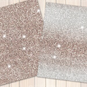 Winter Glitter Digital Papers, Ombre Glitter Seamless Patterns ...