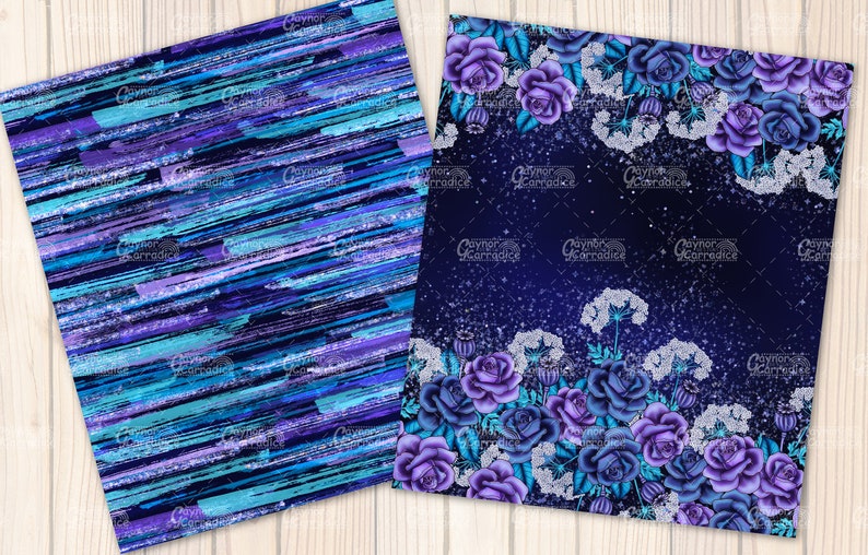 Watercolor Halloween Digital Papers - 12 Witchcraft Seamless Patterns ...