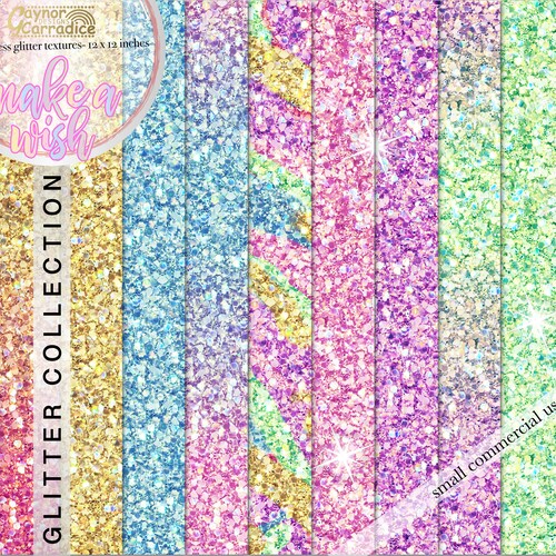 Mermaid Glitter Digital Papers Ombre Glitter Seamless - Etsy