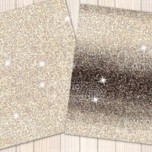 New Year Glitter Digital Papers - Rose Gold Ombre Glitter Seamless ...