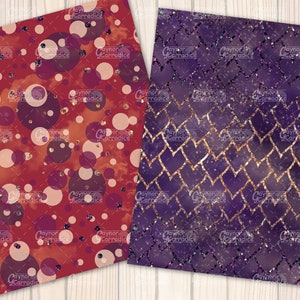 Watercolor Autumn Digital Papers - 12 Dragon Seamless Patterns, Fall ...