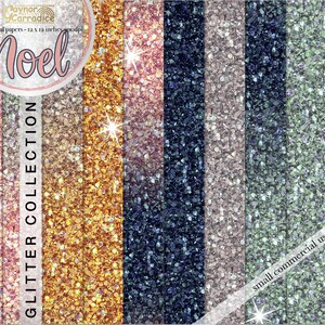 Winter Glitter Digital Papers - Rose Gold, Navy, Silver Ombre Glitter ...