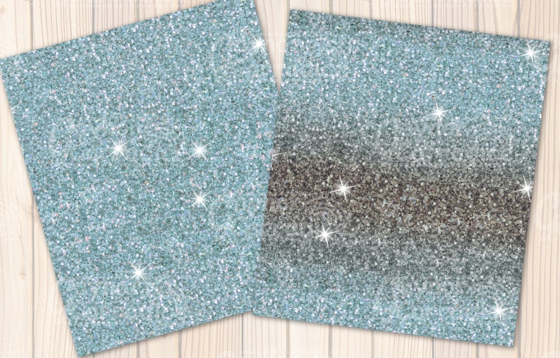 Winter Glitter Digital Papers in Lilac, Peach and Blue - 10 Ombre ...