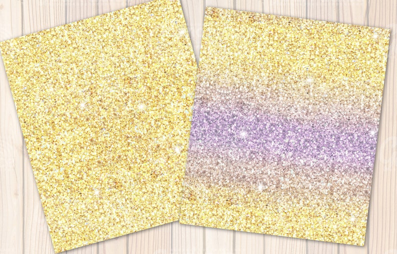 Pastel Glitter Digital Papers Rainbow Ombre Glitter Seamless - Etsy