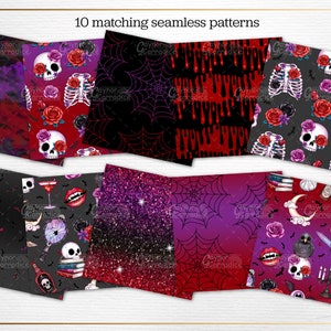 Cute Vampire Clipart Bundle - Cute Halloween Digital Paper / Clipart ...