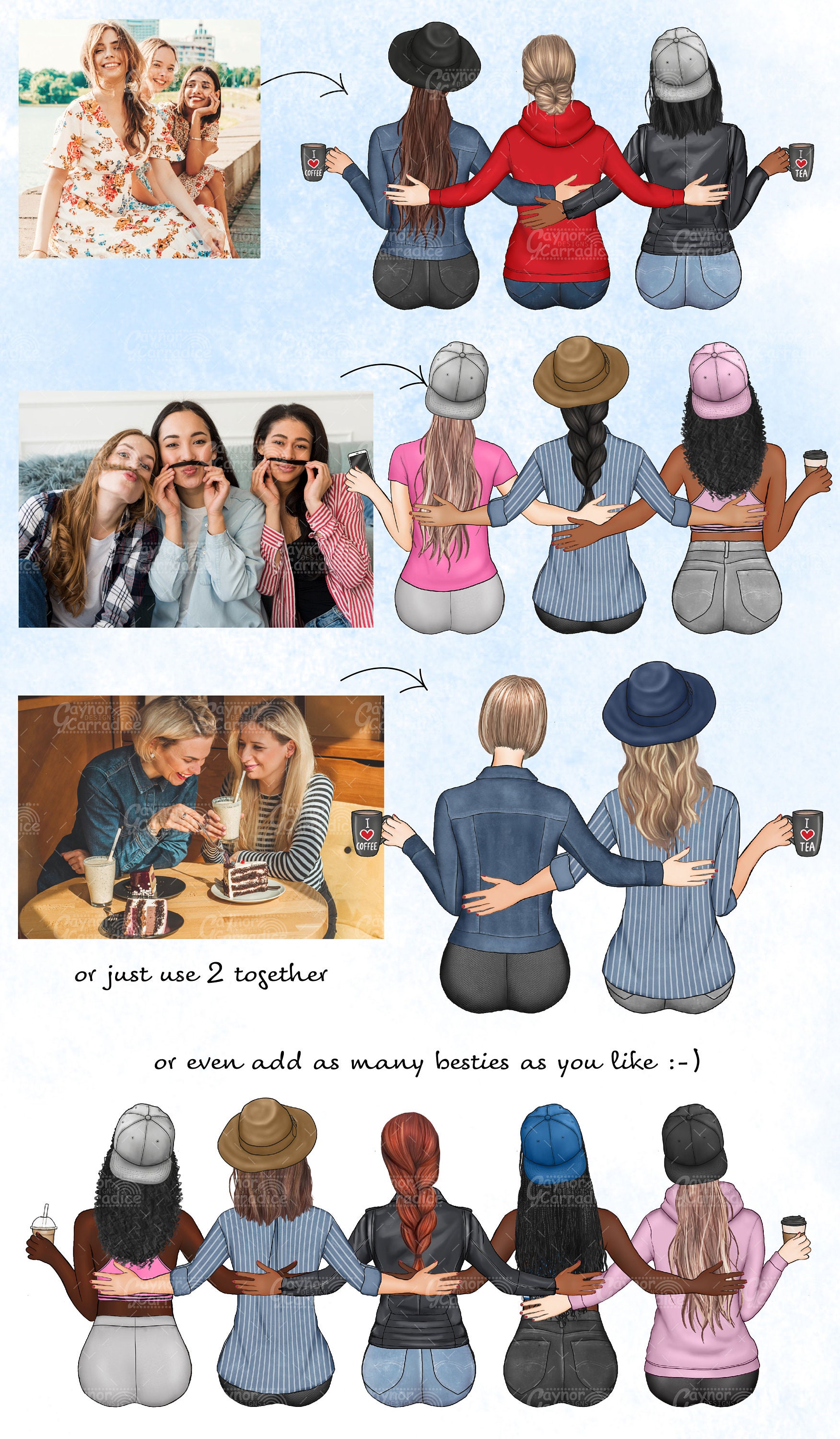 Essential Besties Clothing and Accessories ONLY Customizable - Etsy UK