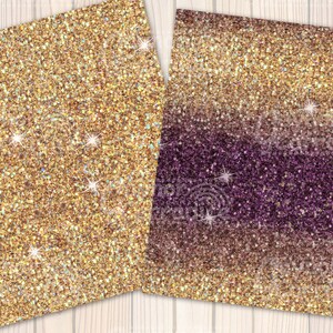 Autumn Glitter Digital Papers, Fall Glitter Seamless Patters ...