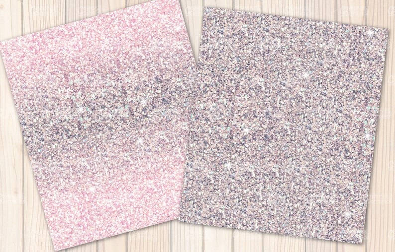 Pastel glitter digital papers pink silver lilac mint | Etsy