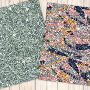 Winter Glitter Digital Papers - Rose Gold, Navy, Silver Ombre Glitter ...
