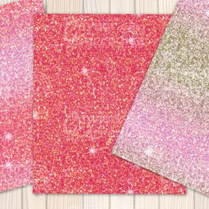 Glitter Digital Papers, Glitter Seamless Patterns in Ombre, Stripe and ...