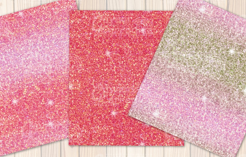 Glitter digital papers glitter seamless patterns in ombre | Etsy