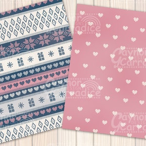 10 Nordic Winter Digital Papers, Winter Seamless Patterns, Christmas ...