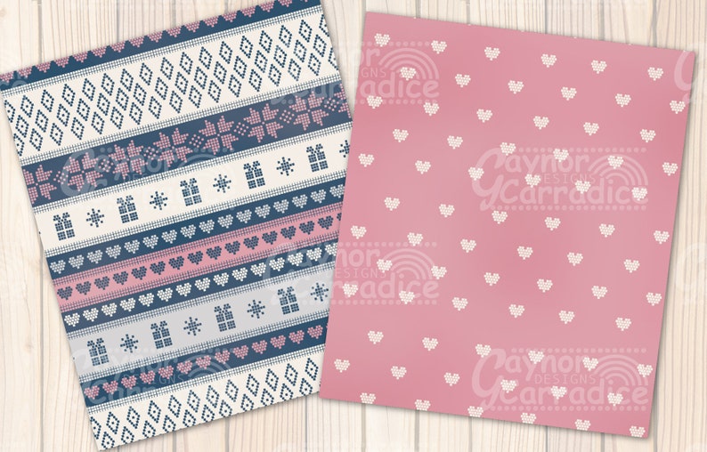 10 Nordic Winter Digital Papers Winter Seamless Patterns - Etsy
