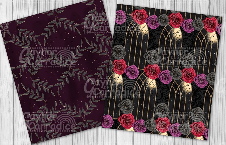 Watercolor Halloween Digital Papers, Halloween Seamless Patterns ...