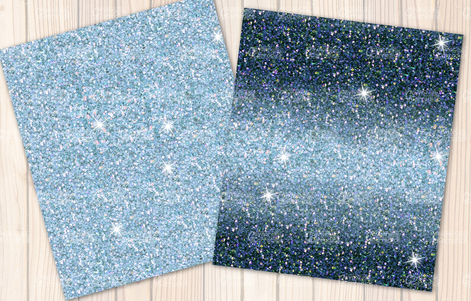 Winter Glitter Digital Papers Purple Pink Blue Teal | Etsy