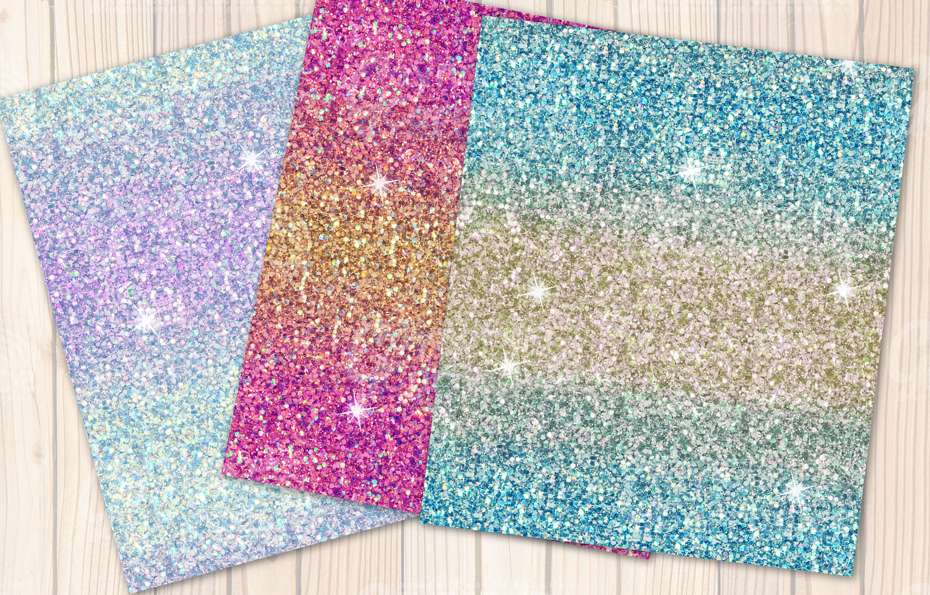 Unicorn glitter digital papers Pastel ombre glitter seamless | Etsy