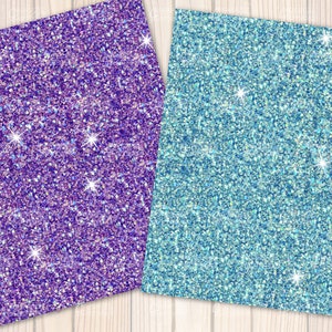 Witchcraft Halloween Glitter Digital Papers - Purple, Blue Ombre ...